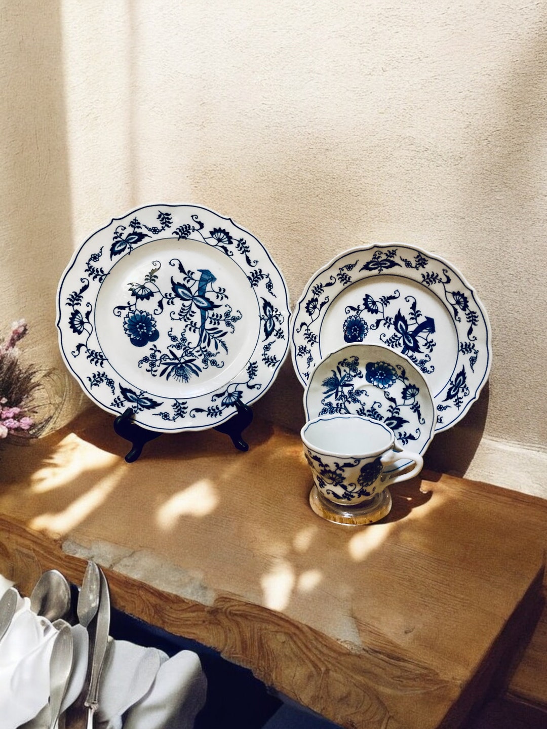 Blue Danube 4 Piece Dinnerware Replacement Set Made in Japan - Etsy