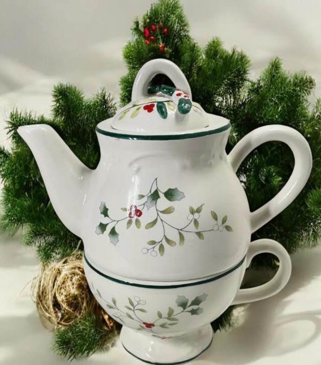 Pfaltzgraff Winterberry Tea for One Set With Oversize Cup 2001 - Etsy