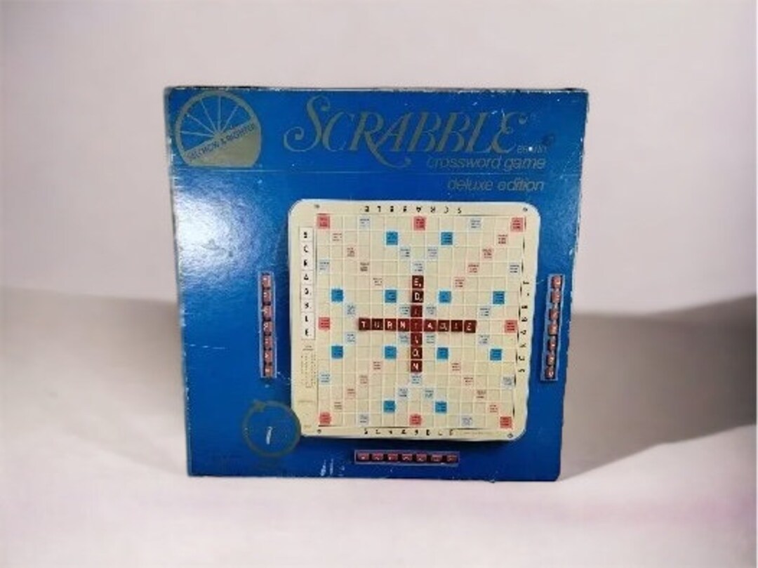 Scrabble Deluxe Edition Game Rotating Table 1982 Selchow & Righter - Etsy