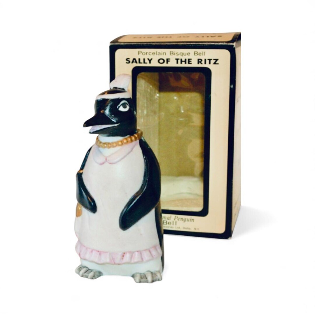 Sally of the Ritz Unglazed Porcelain Formal Penguin Shaped Bell #415 ...