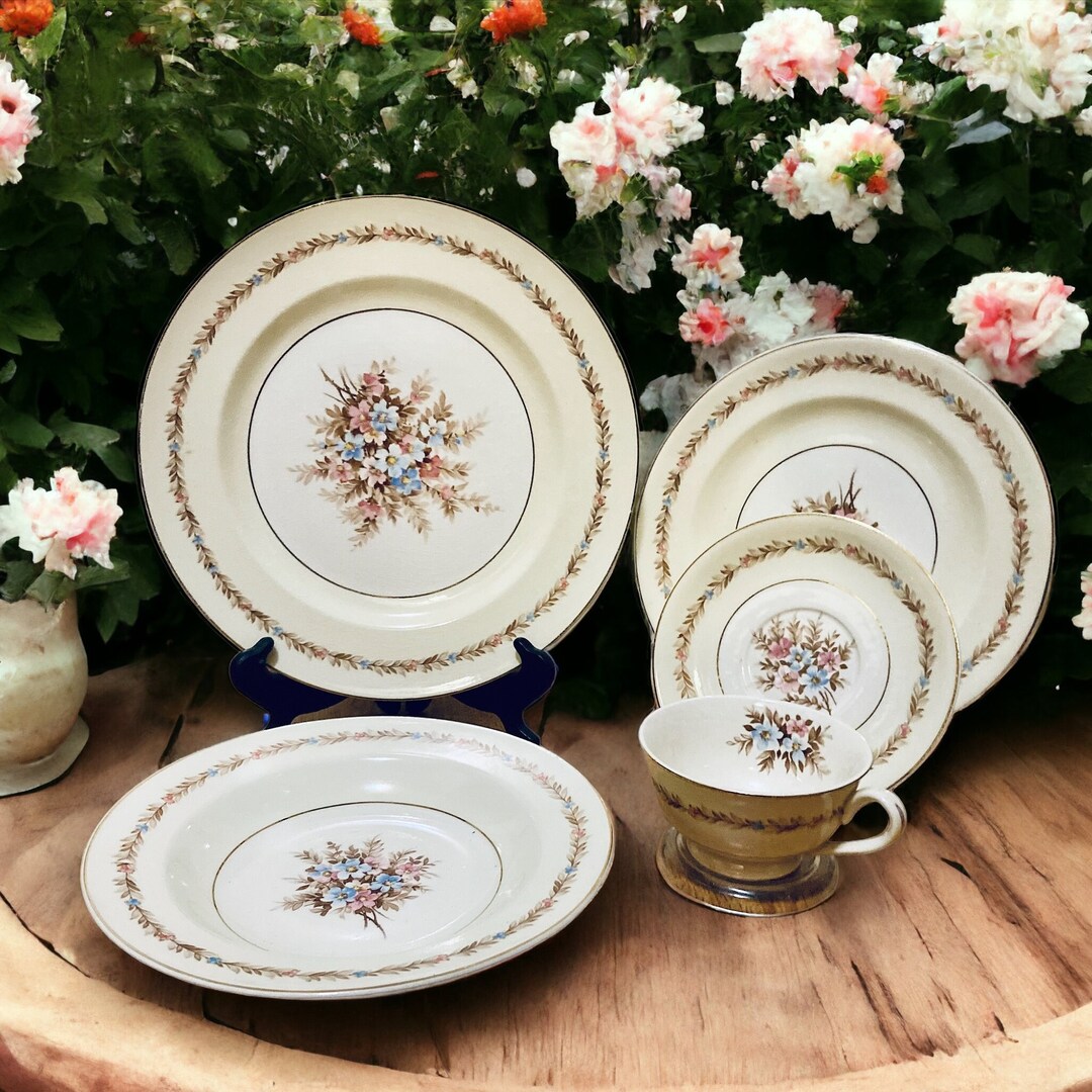 30-piece Steubenville Dinnerware Set STB165 Floral Design Laurel Leaf ...