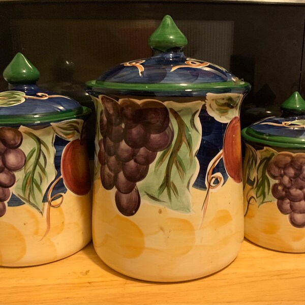 Ceramic Fruit Canister - Etsy