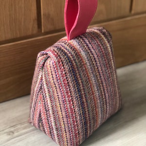 DOOR STOPS 100% Wool Tweed Fabulous Quality Vibrant Rainbow Stripes ...