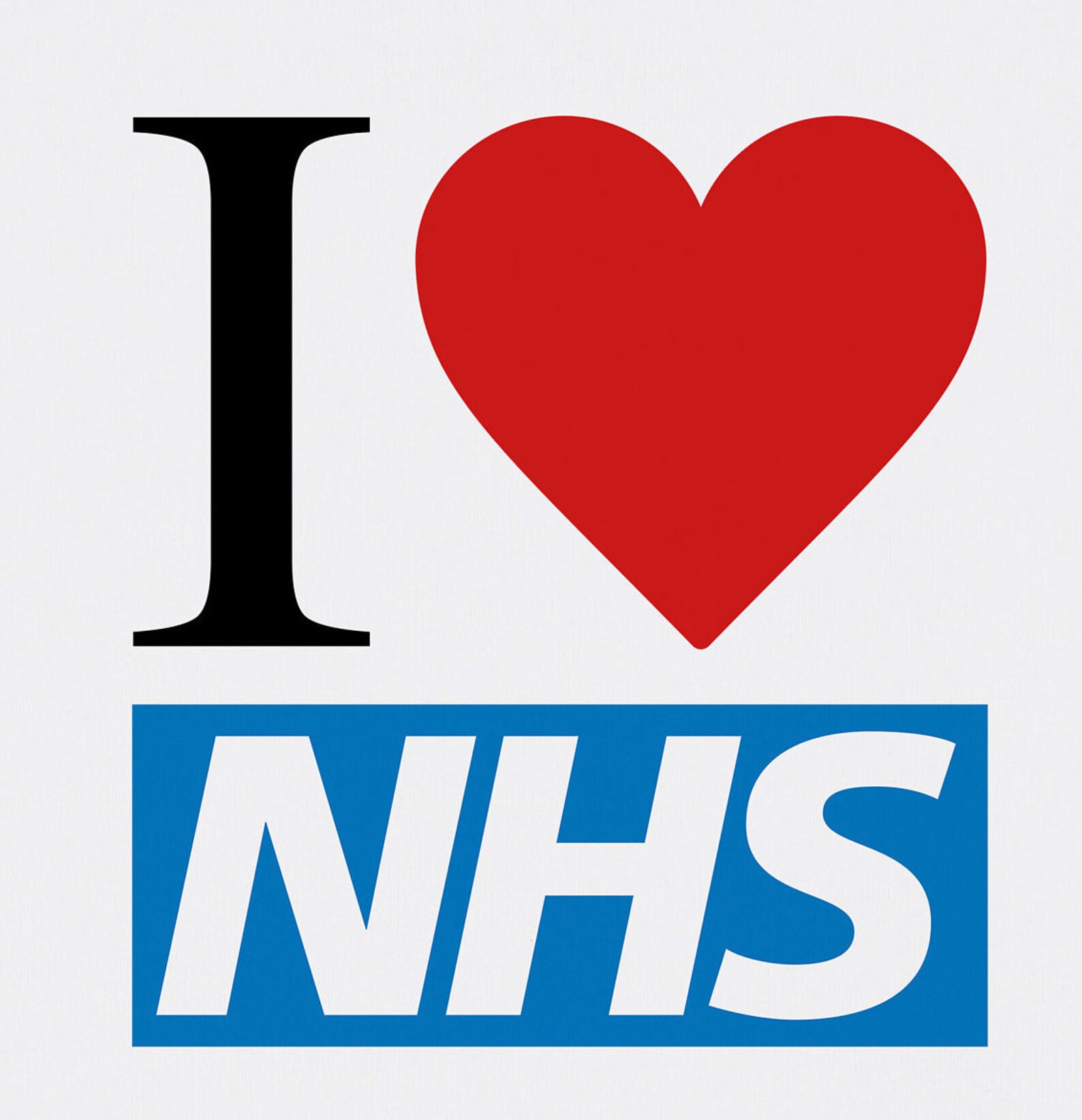 I heart NHS Slogan Printed Men's White T-Shirt | Etsy