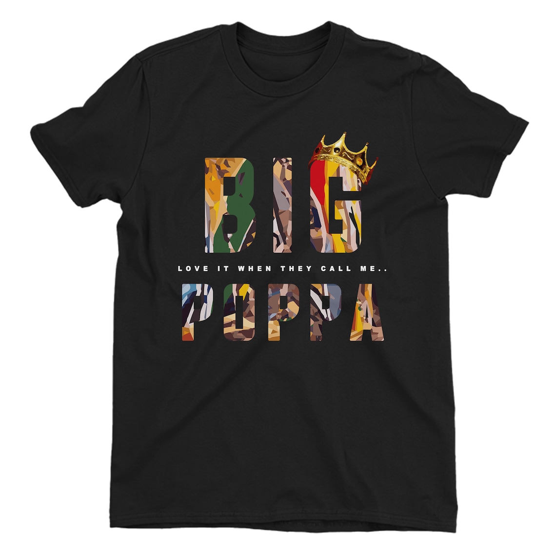 Big Poppa children's Unisex camiseta negra - Etsy España