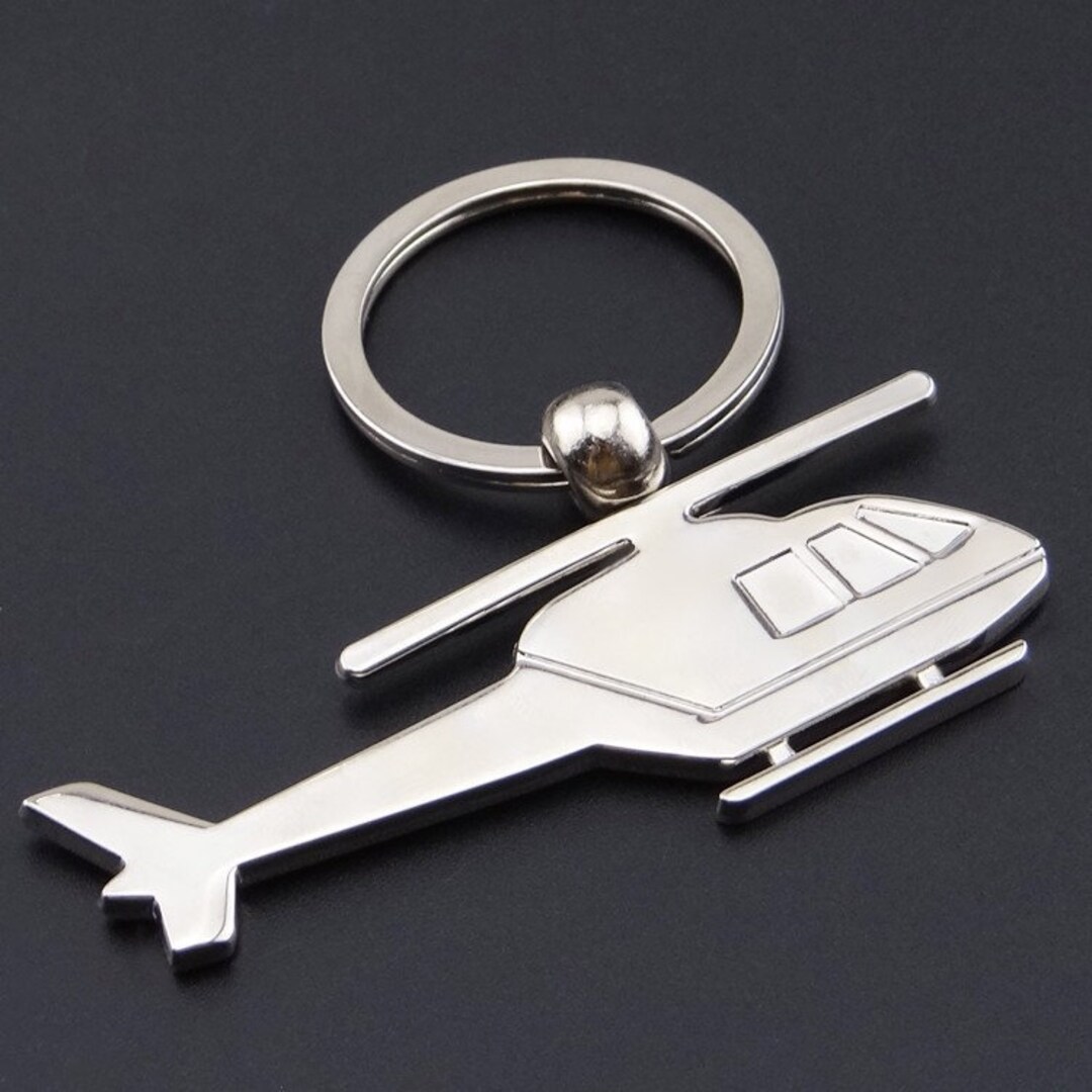 Metal Helicopter Keychain, Customizable, Airline, Airport Code, Pilot ...