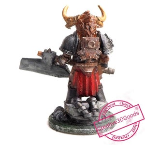 Brazen Minotaur Miniature for Board Games, Tabletop Games, Painted or ...