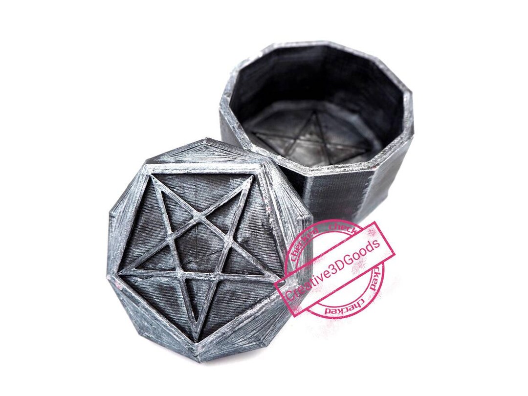 3D Printed Pentagram Box: Gothic Jewelry Storage - Etsy