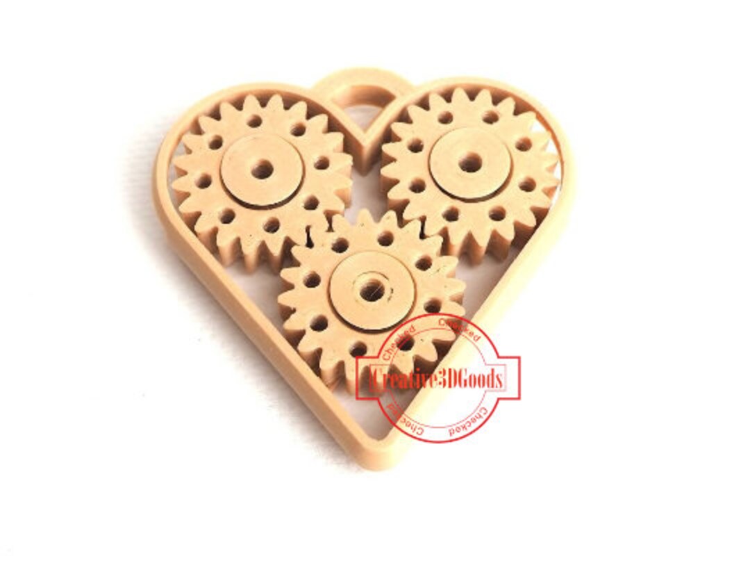 3D Printed Heart Fidget Spinner: Stress Relief Toy Keychain - Etsy