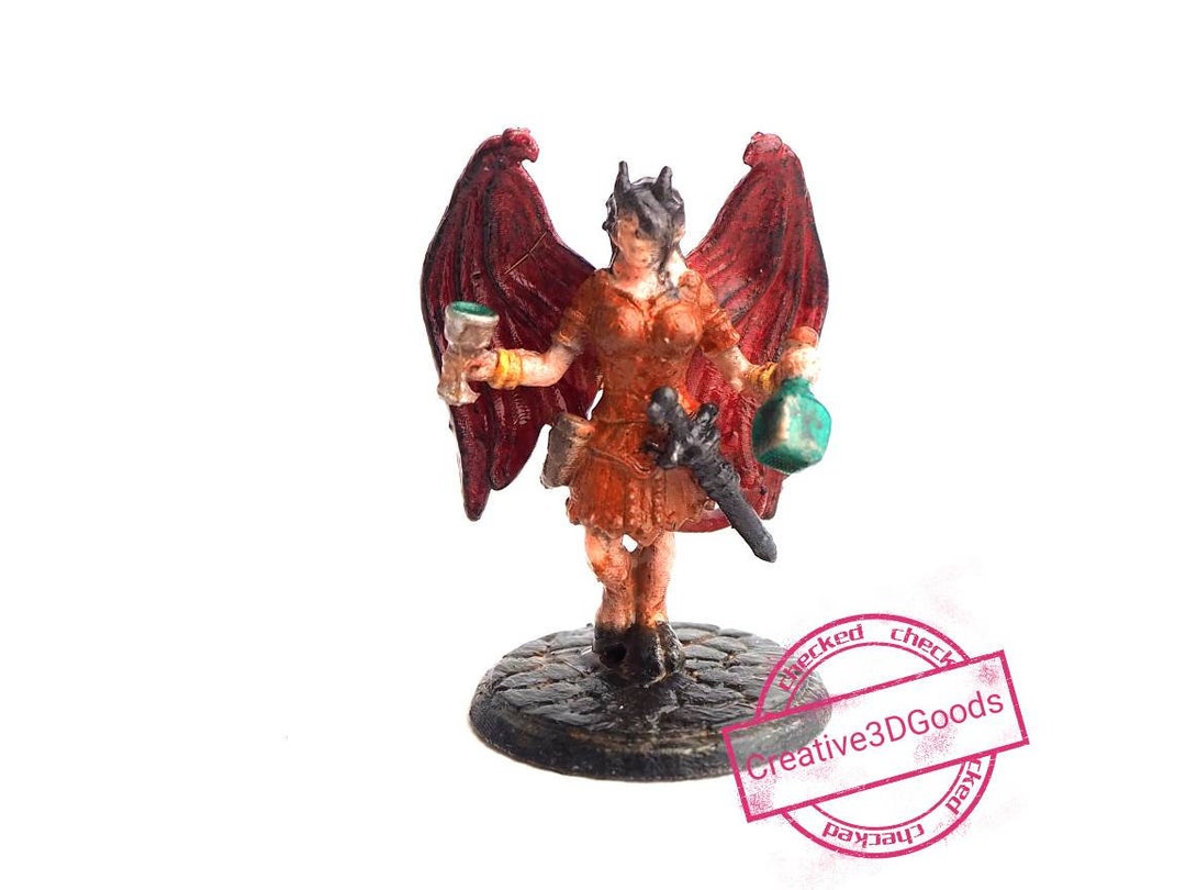 Demoness Bard Barmaid Townsfolk Miniature Dnd - Etsy UK