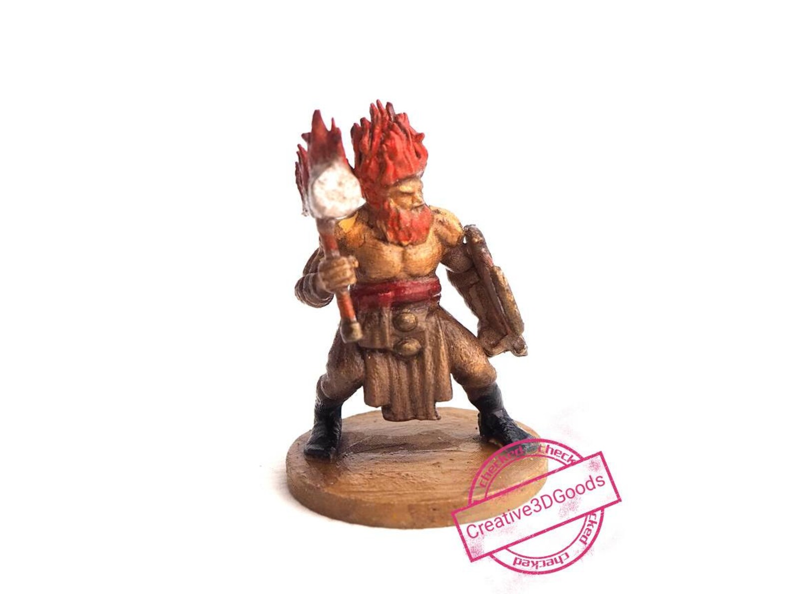 Azer Dwarf Dnd Miniature for Board Games Painted or - Etsy