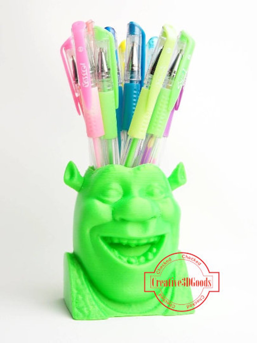 Shrek Head Pen Holder or Succulent Plants Pot 3d Printed for Any Shrek ...
