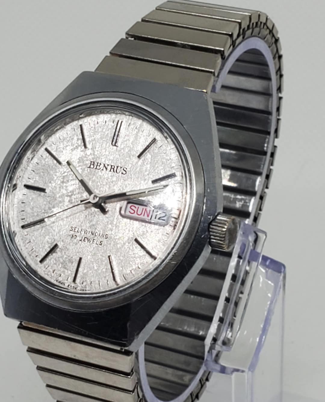Vintage Benrus Automatic Watch, Frosted Silver, 38mm, Circa 1975 to ...