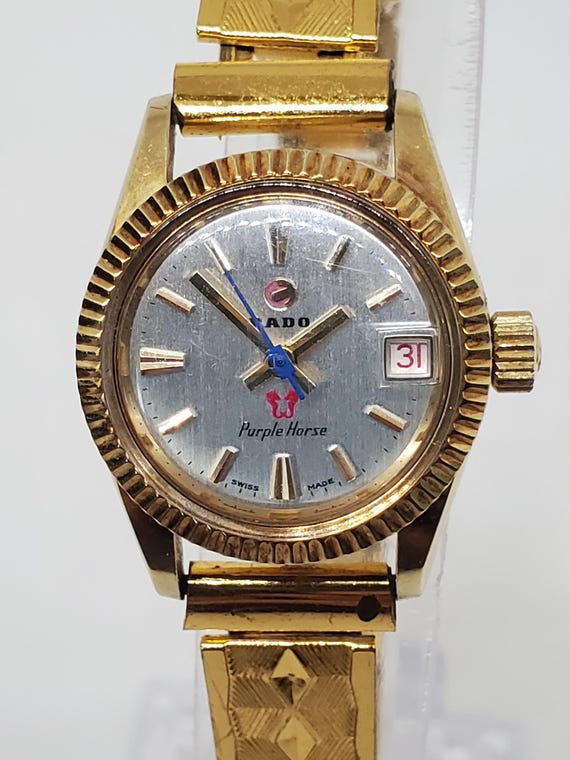 Rado Purple Horse *Rotating Anchor Logo* Gold Plated … - Gem