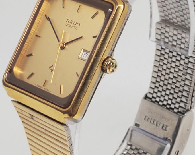 Rado Gold Plated 18K Watch, 1980s - Vintage Collection - - Etsy