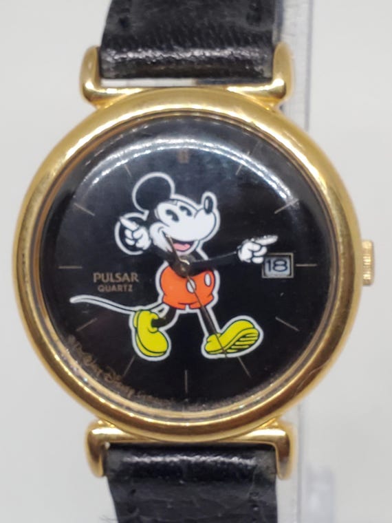 Pulsar by Seiko Gold Plated Mickey Mouse Watch, 1990s… - Gem