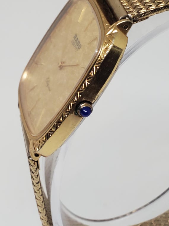 Rado Elegance 18K Gold Plated Watch, 1980s - V… - Gem