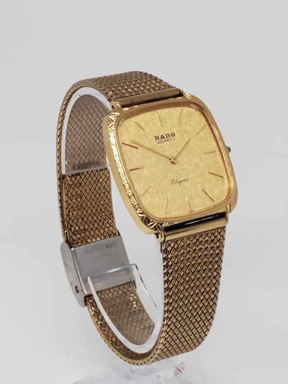 Rado Elegance 18K Gold Plated Watch, 1980s - V… - Gem