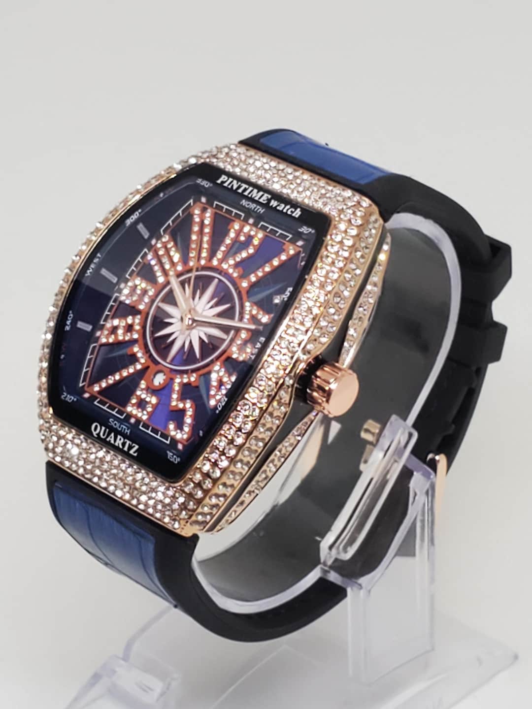 Pintime Men's Luxury Iced Out Watch - Etsy