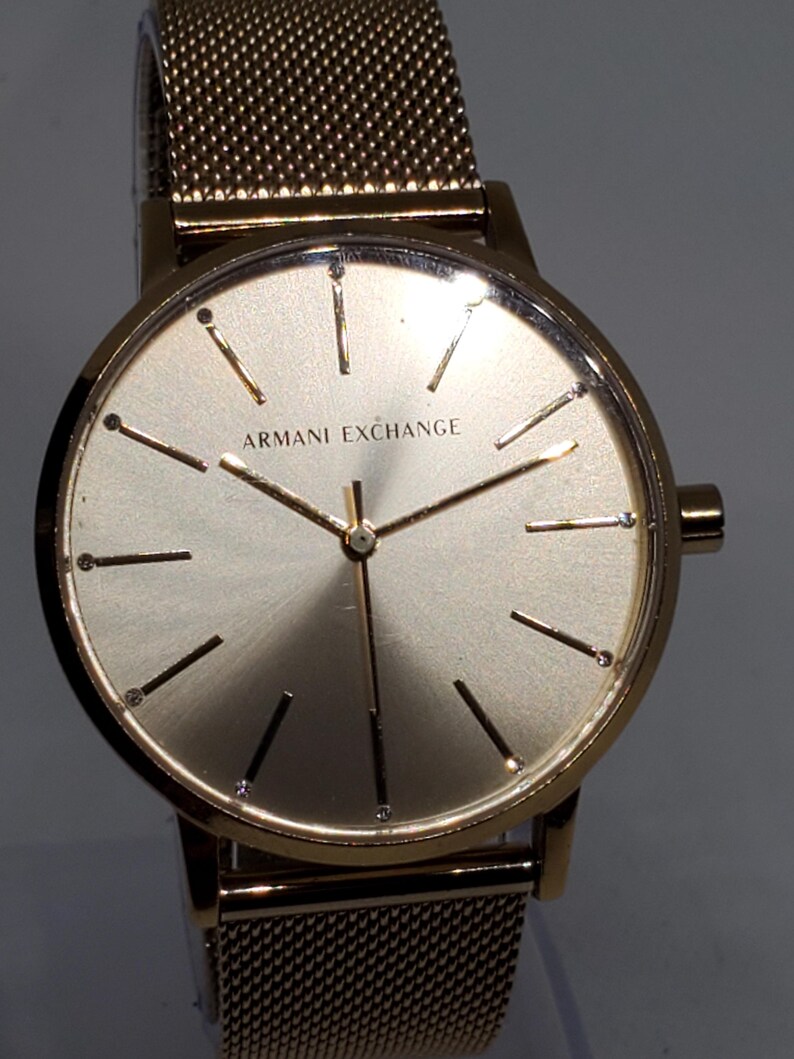 Armani Exchange AX5536 Gold Plated Watch, 2010s Vintage Collection - Etsy