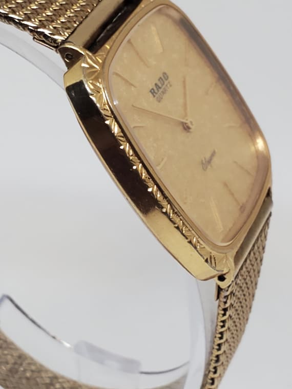 Rado Elegance 18K Gold Plated Watch, 1980s - V… - Gem