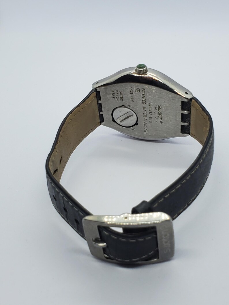 Swatch Irony Blue Dial Swiss Quartz Mens Military Field Style Watch ...
