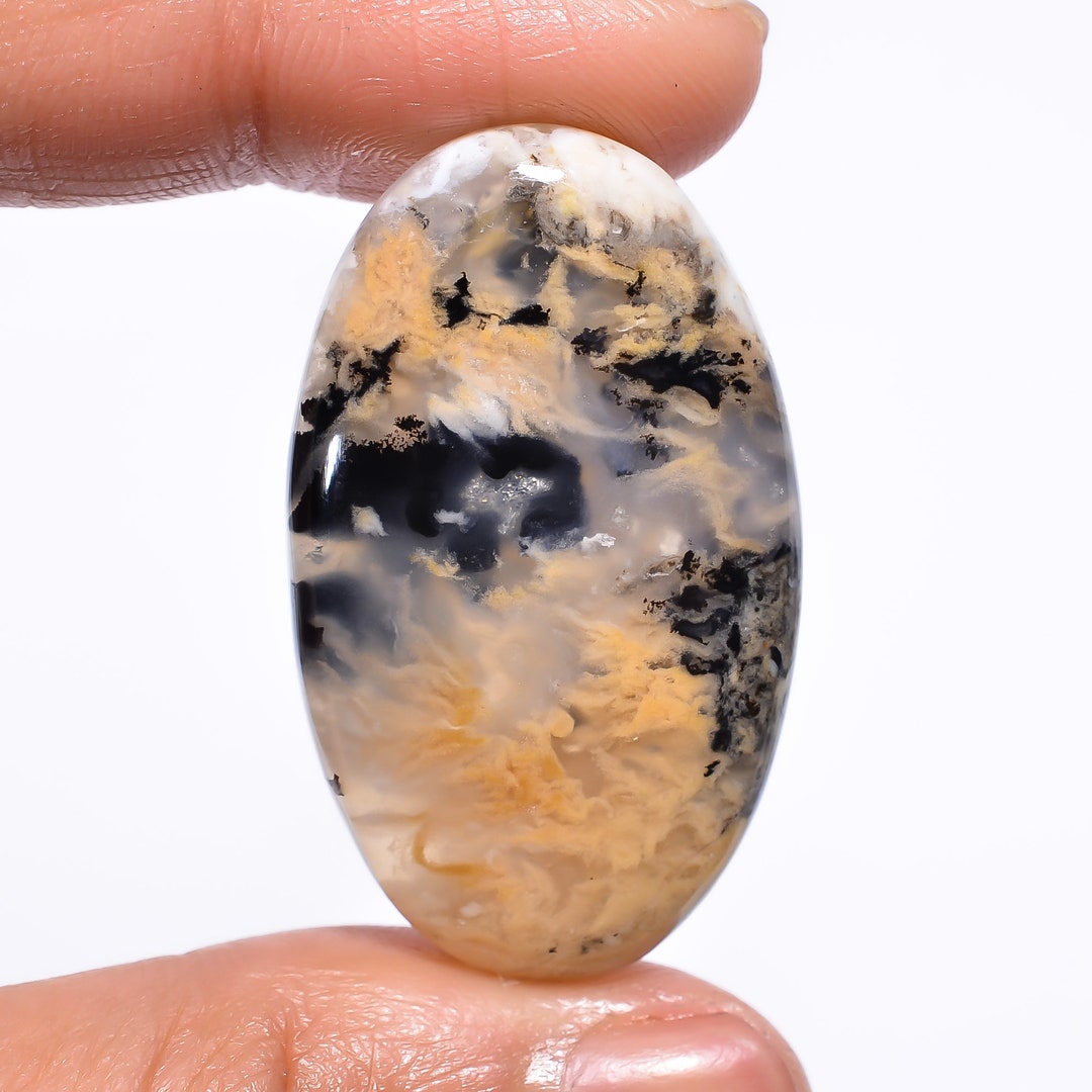Supreme Top Grade Quality 100% Natural Tiger Dendritic Agate Oval Shape ...