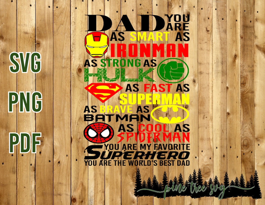 Super Dad - SVG, PNG, PDF - Instant Download - Etsy