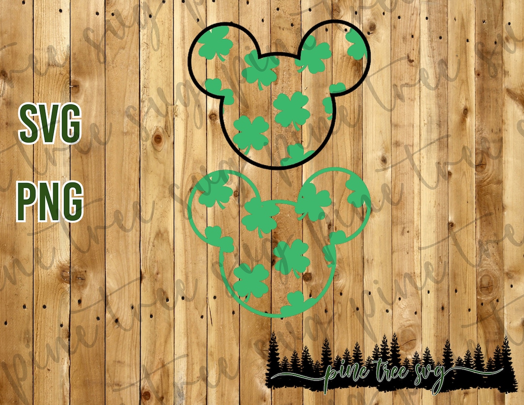 St Patrick’s Day Shamrock Mickey Mouse - SVG - PNG - Instant Download ...