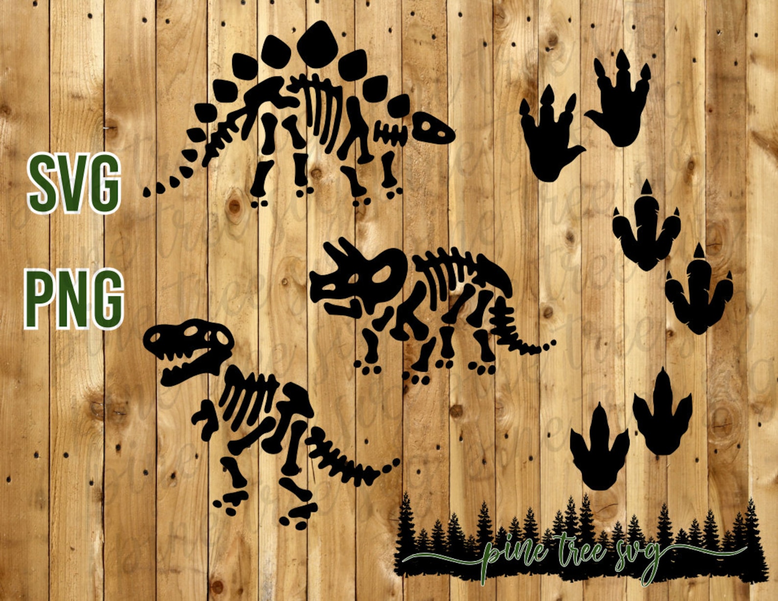 Dinosaur Fossils - SVG and PNG - Instant Download - Etsy