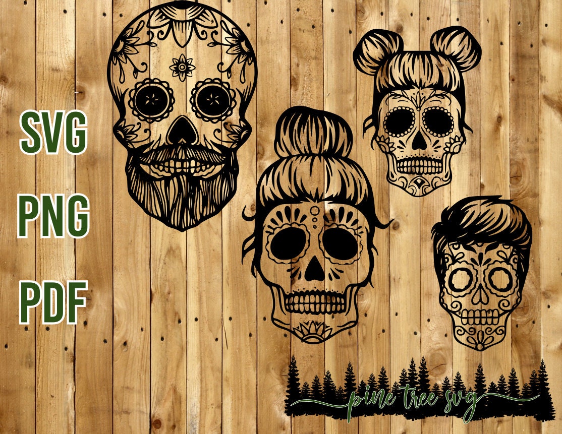 Skull Family Instant Download SVG PNG PDF | Etsy
