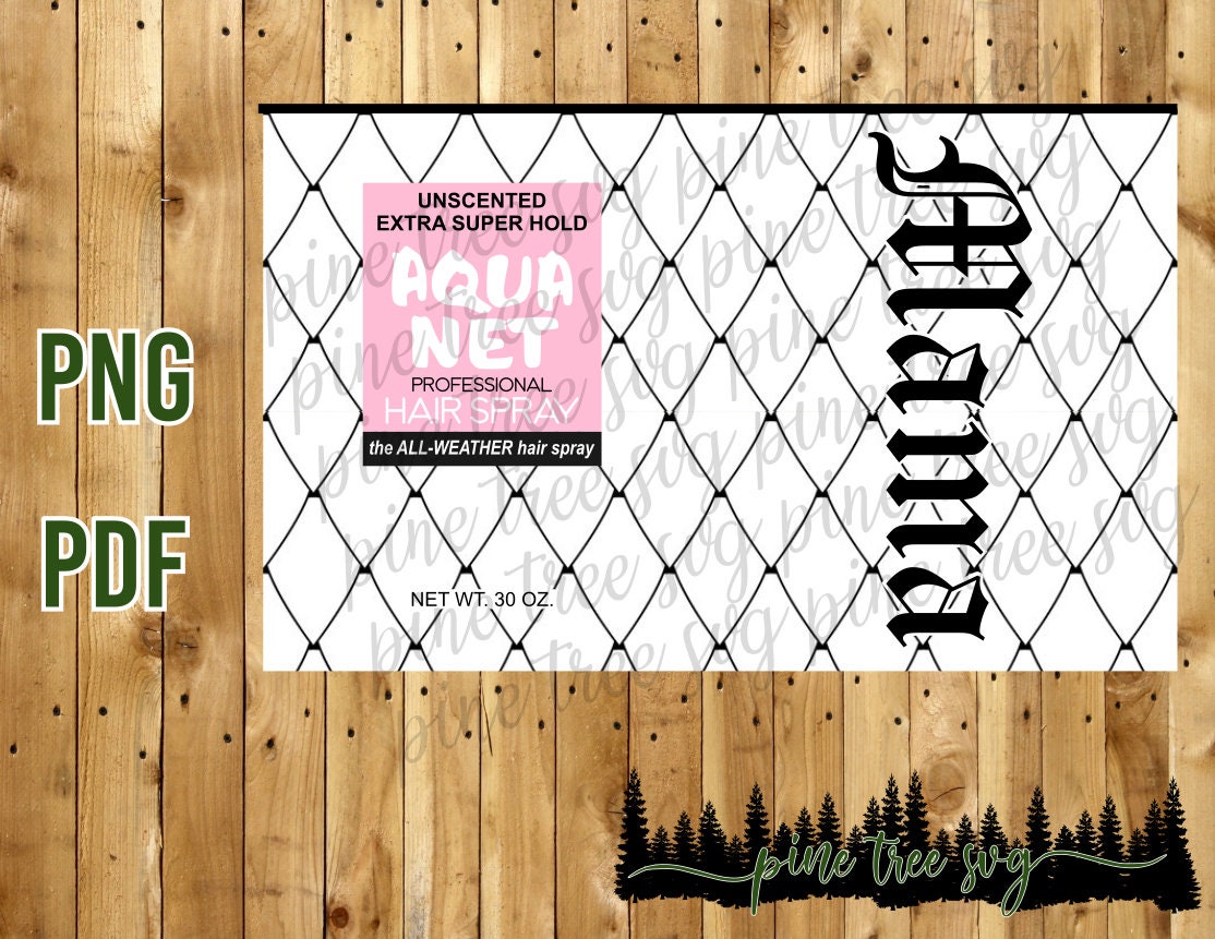 Aqua Net White Can - 20 Oz/30oz/pringles 2oz - Sublimation PNG & PDF ...