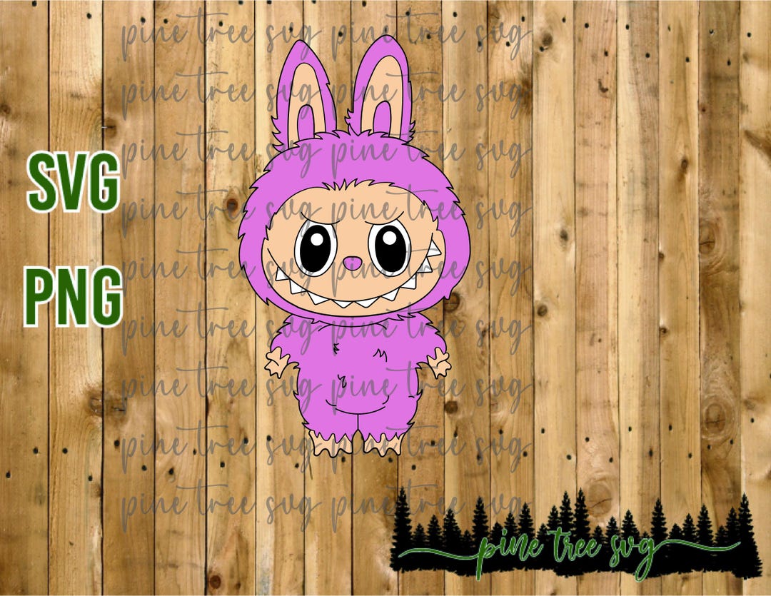 Pink Labubu - SVG & PNG File - Instant Download - Etsy