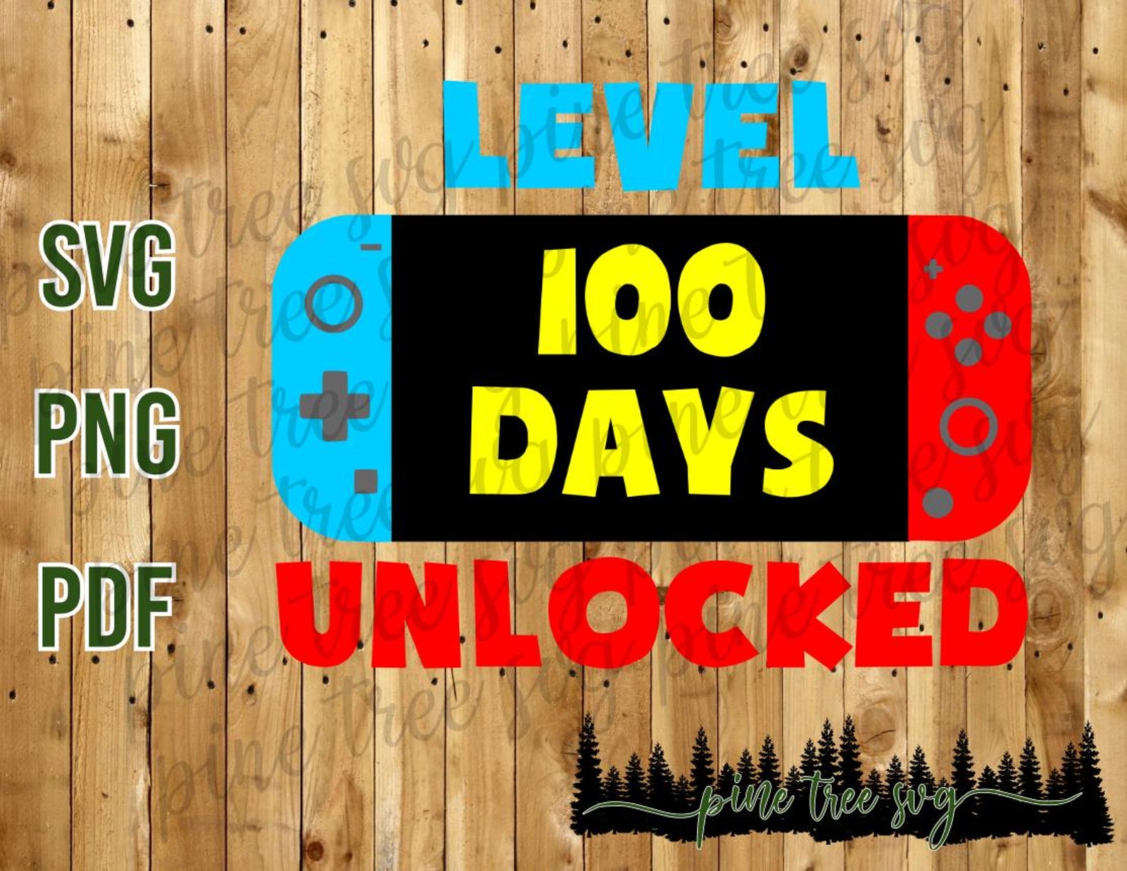 100 Days of School Switch Level Unlocked - Svg, Png, Pdf - Instant ...
