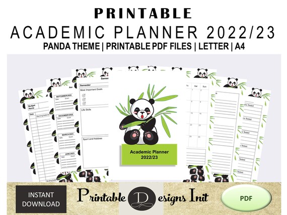 Student Planner 2022-2023 Printable Planner Planner Set - Etsy