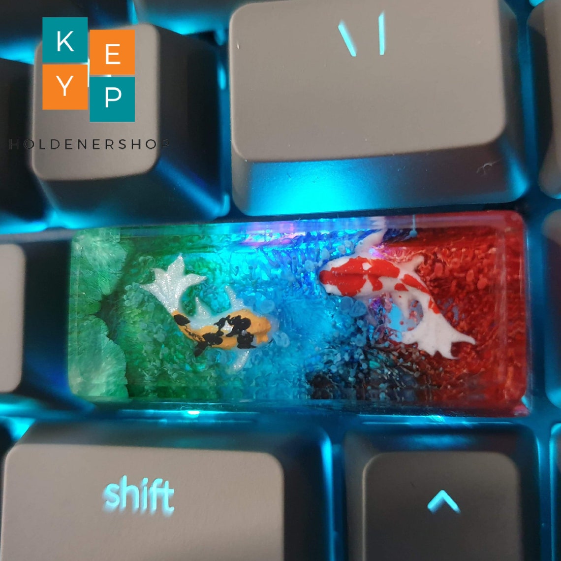 Koi Fish Resin Keycap Handmade Artisan Keycap Handmade | Etsy