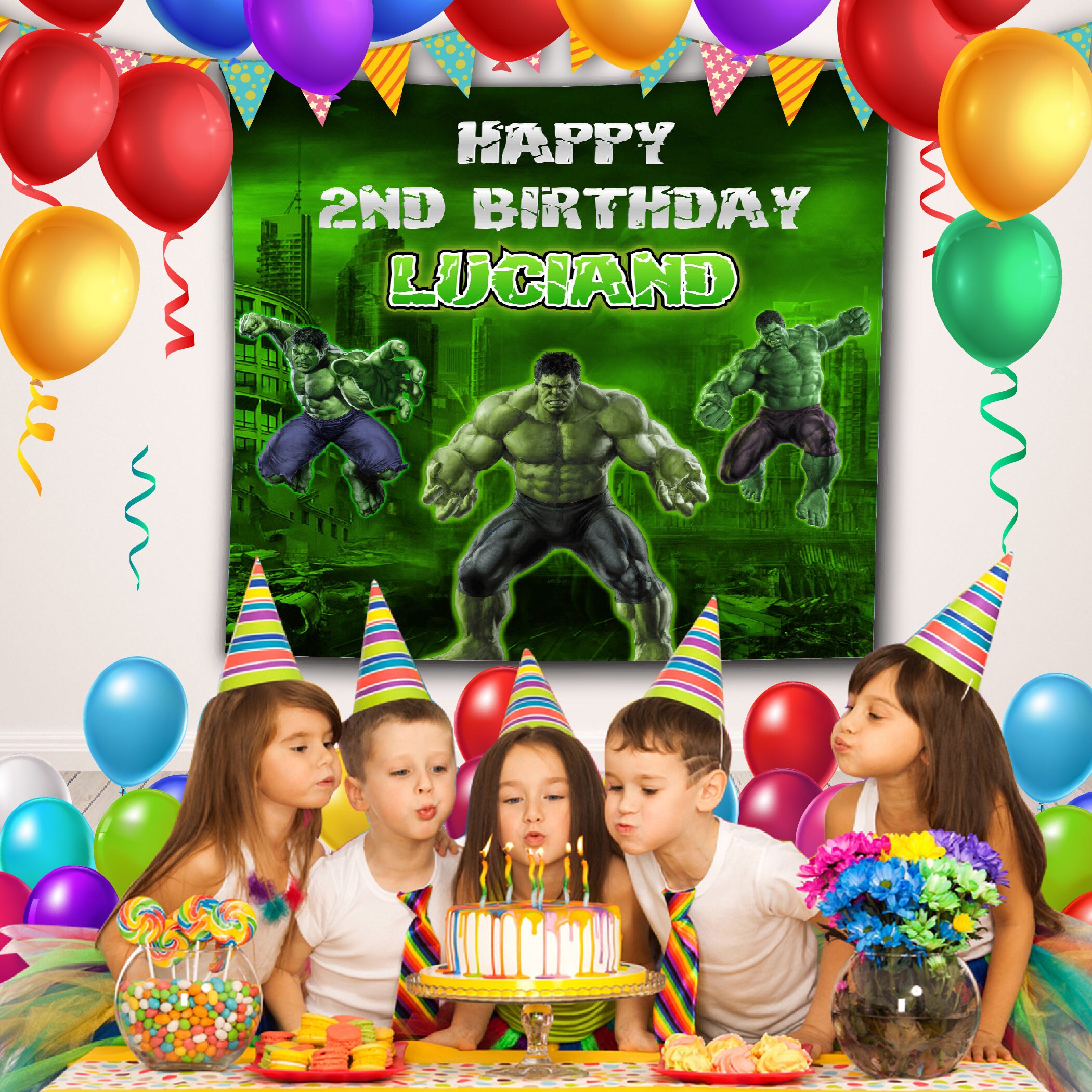 Hulk Birthday backdrop Hulk Decoration Hulk Backdrop Hulk | Etsy