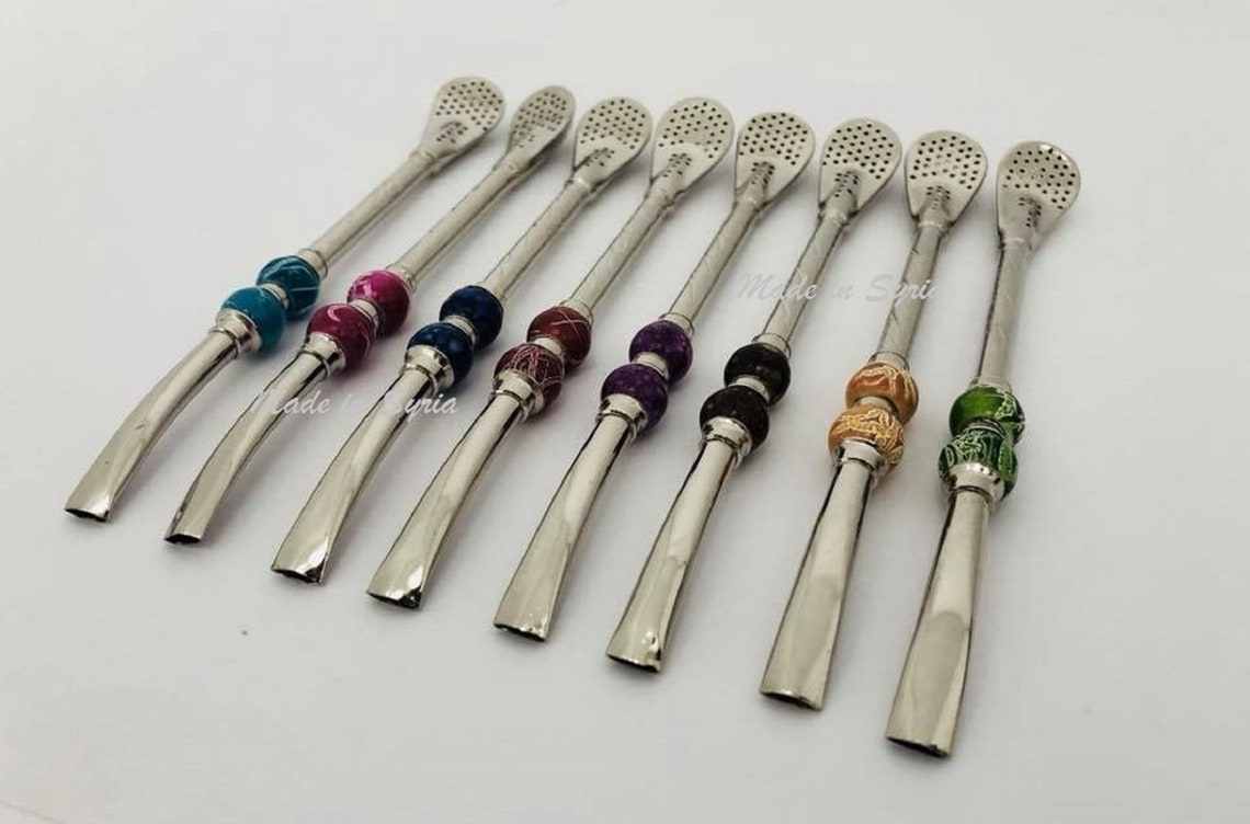 Yerba Mate Straw Spoon Stainless Steel Curved Filter Bombilla | Etsy