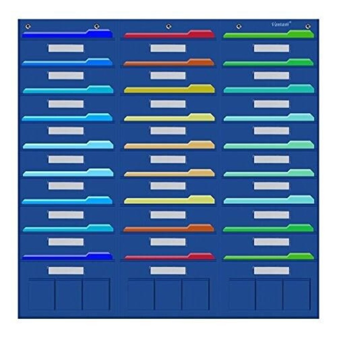 Wall File Organizer Folder With 27 File Pockets9 Small Pockets 41 X 40 ...