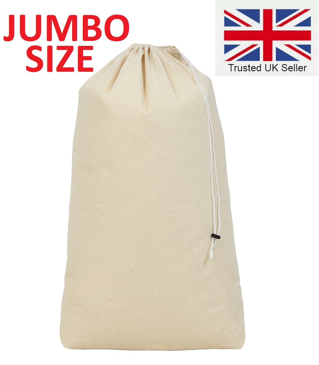 100% Cotton Plain Drawstring Bags Sack Stocking Storage Laundry Bag 91 ...