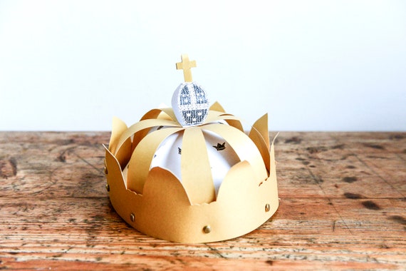 Golden Crown Make Your Own Paper Helmet With This Instant | Etsy