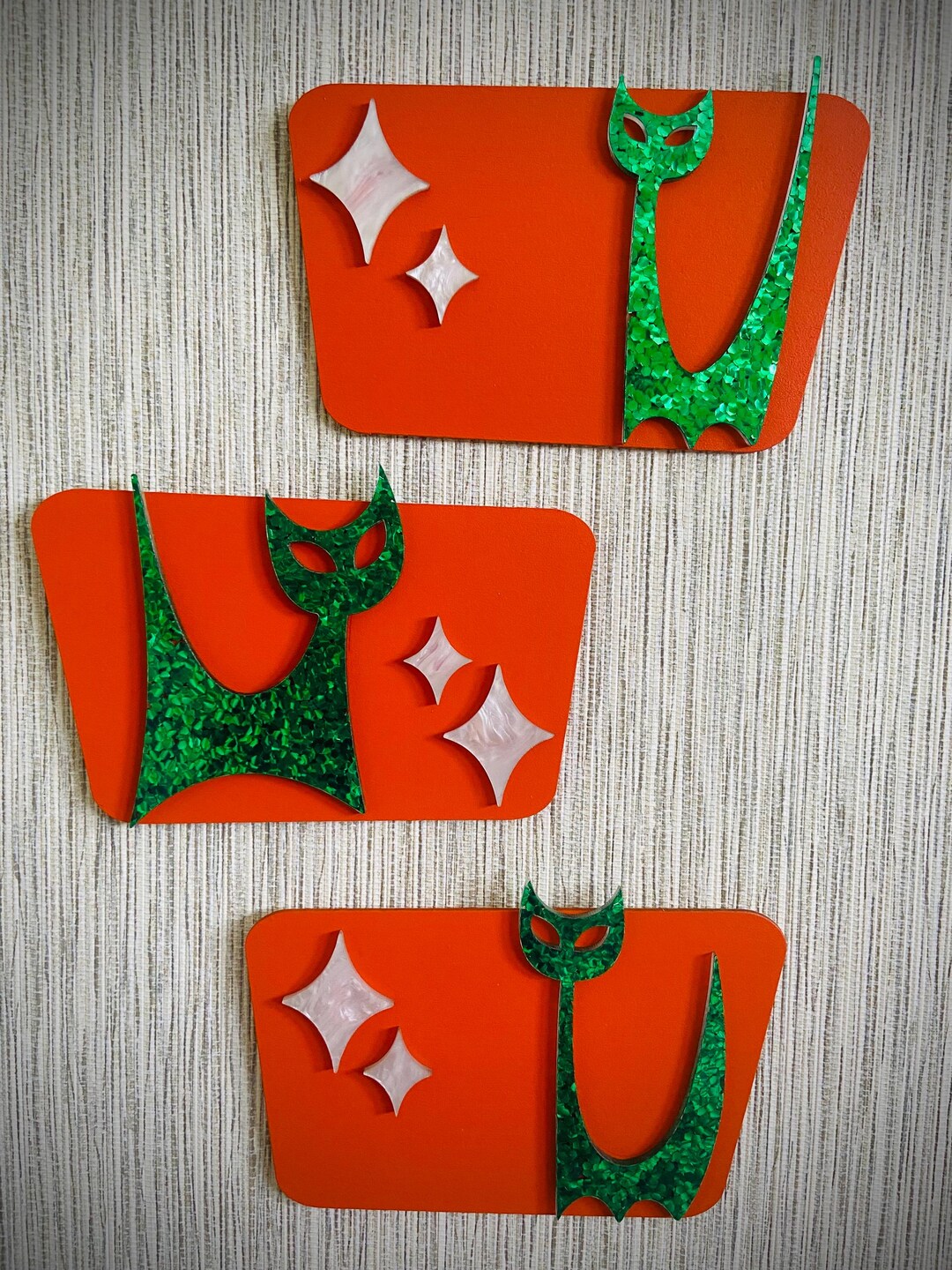 Midcentury Modern Atomic Age Cats. Set of 3! Retro! - Etsy