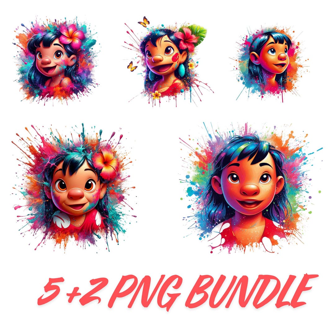 5 + 2 PNG Lilo Splash, Stitch Bundle, Stitch Clipart, Lilo and Stitch ...