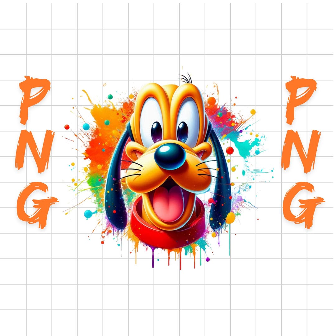 Pluto Splash Art Portrait Png, Colorful Disney Clipart, Vibrant Digital ...