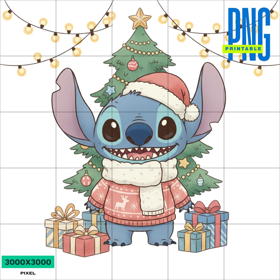 Stitch Christmas PNG | Merry Stitchmas Digital Download | Holiday Vibes ...