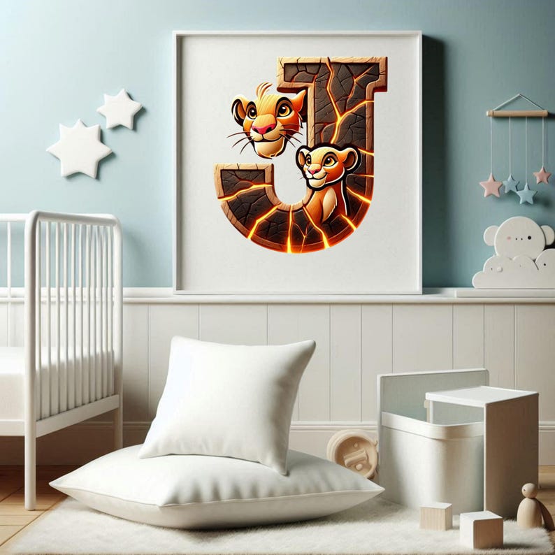 151 Lion King Alphabet - Numbers PNG - Jungle Theme Instant Download ...