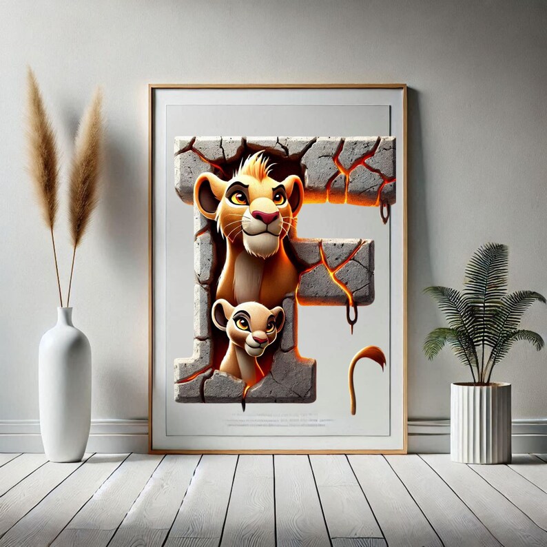 151 Lion King Alphabet - Numbers PNG - Jungle Theme Instant Download ...
