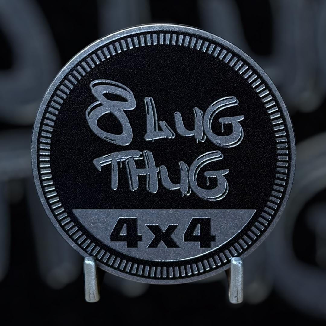 8 Lug Thug - Distinctive Metal 4x4 Badge Crafted by Custom4x4badges - Etsy