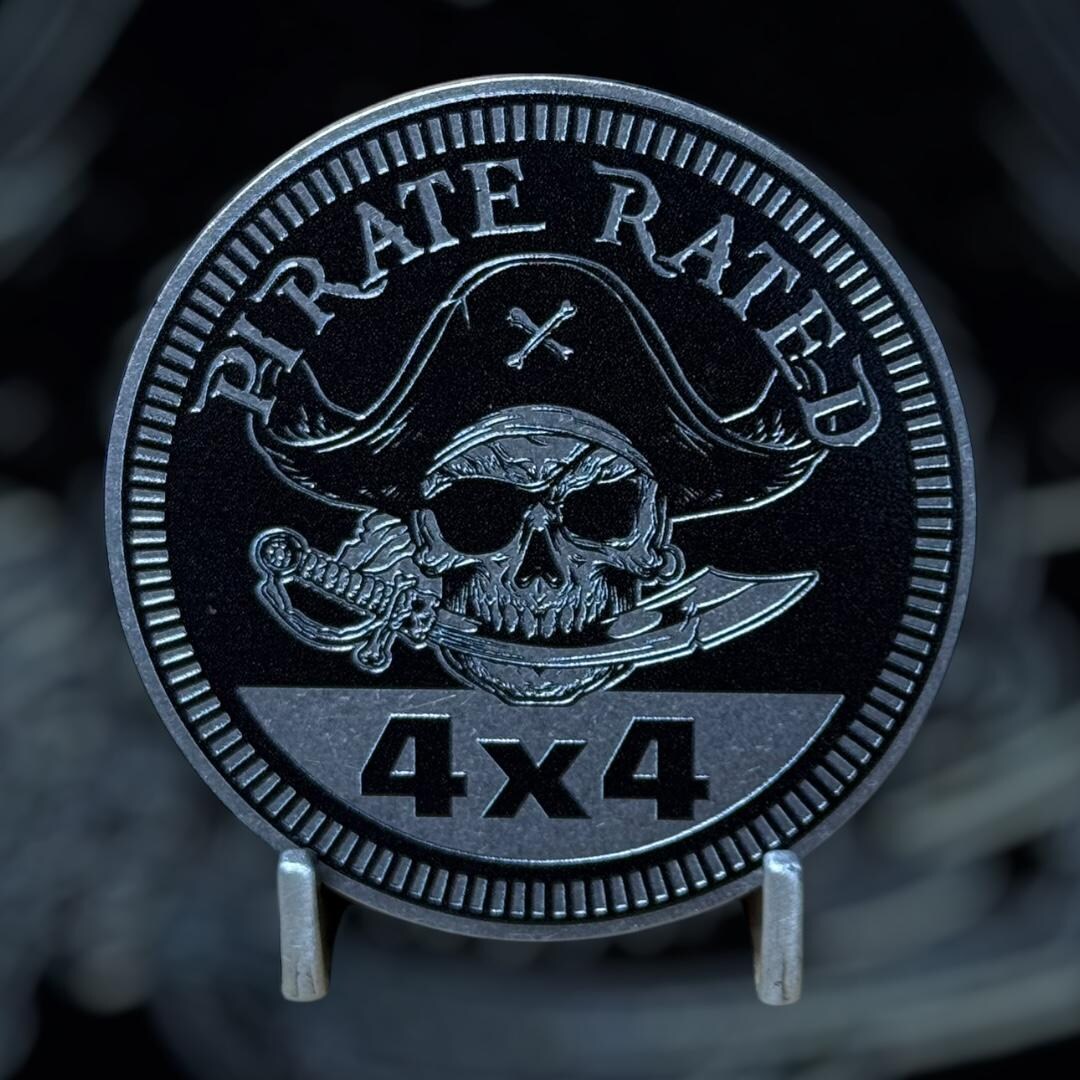 Pirate Rated - Unique Metal 4x4 Badges Crafted by Custom4x4badges - Etsy