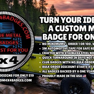 Badass Unique METAL 4x4 Badges Made for Any 4x4 Vehicle - Etsy